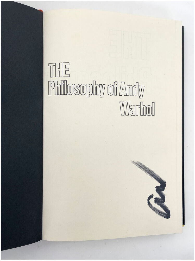 WARHOL, Andy. The Philosophy of Andy Warhol (From A to B & Back Again ...