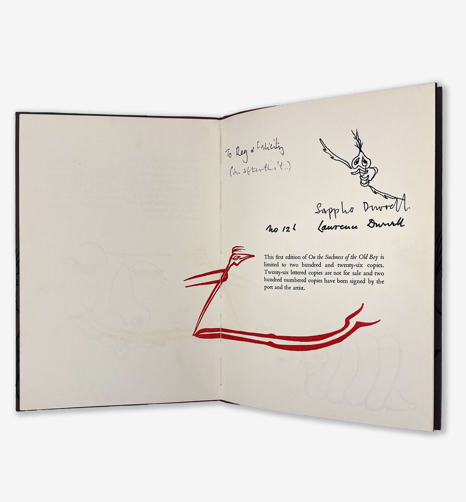 DURRELL, Lawrence; Sappho DURRELL… On the Suchness of The Old Boy ...