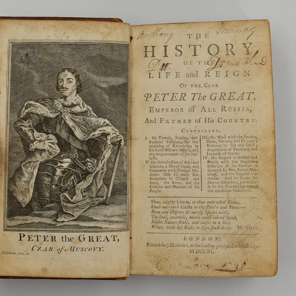 [BANKS, John]. The History of the Life and Reign of the Czar Peter th ...