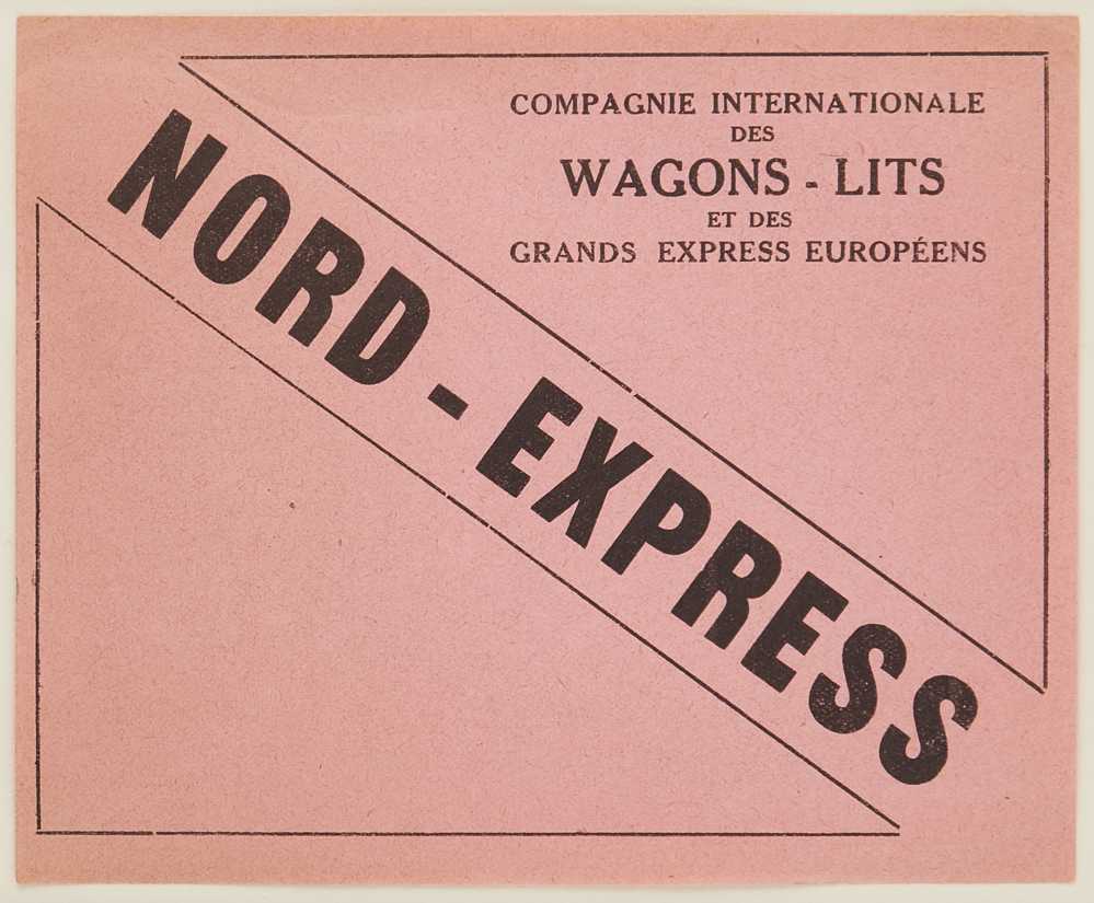 ANON. Compagnie Internationale Des Wagon-Lits, Nord-Express. – Sotherans