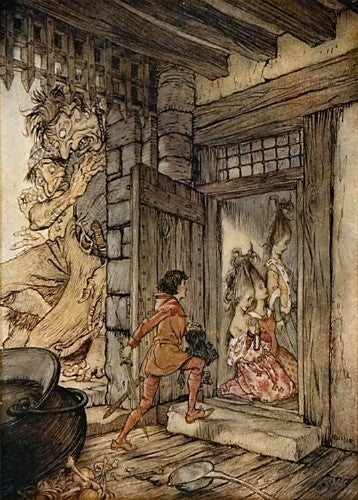 Arthur Rackham. "Taking the Keys of the Castle, Jack unlocked all the ...