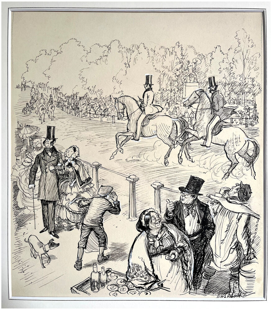 SHEPARD, E.H. (illustrator). "The Popular Voice" - original pen and i ...