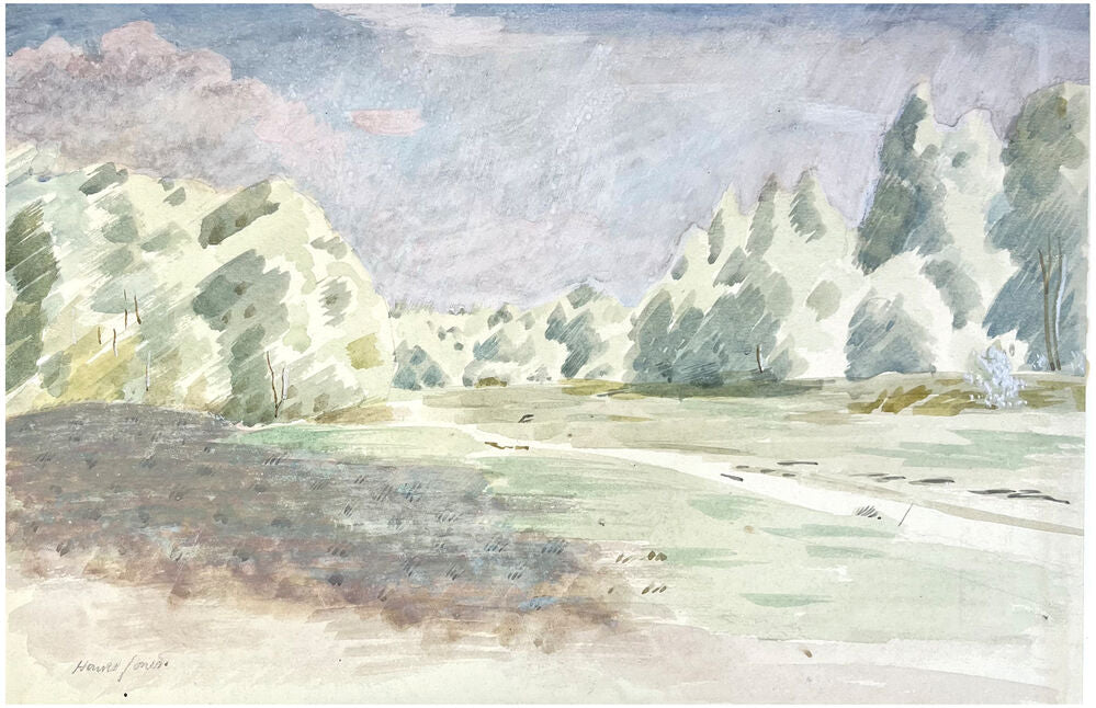 JONES, Harold (artist). Original landscape watercolour. – Sotherans