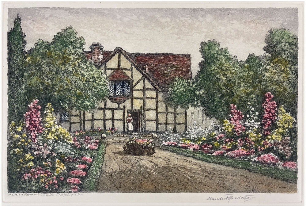 ROWBOTHAM, Claude Hamilton. The Garden of Shakespear's Birthplace, St ...