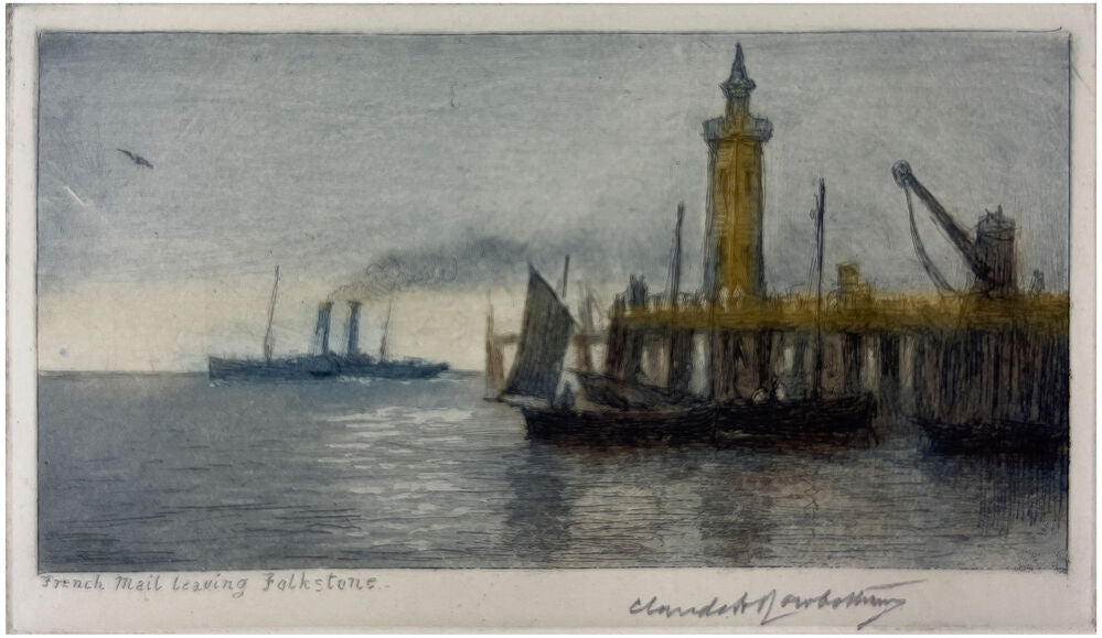 ROWBOTHAM, Claude Hamilton. French Mail leaving Folkstone. – Sotherans