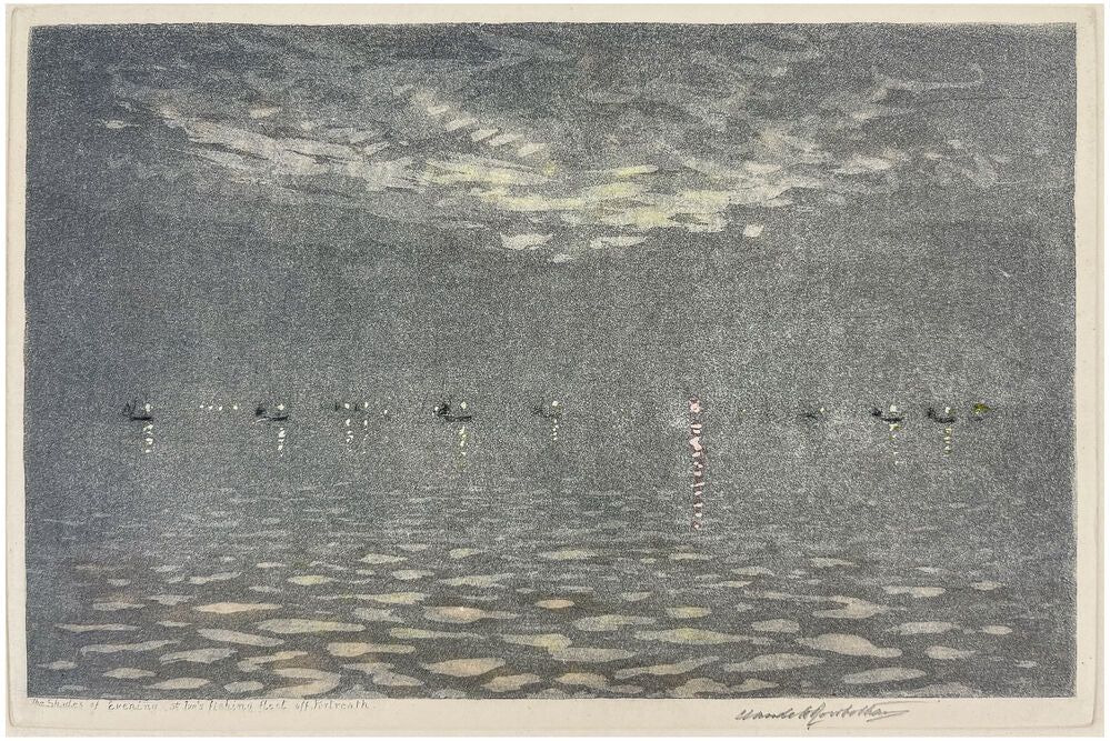ROWBOTHAM, Claude Hamilton. The Shades of Evening - St. Ives fishing ...